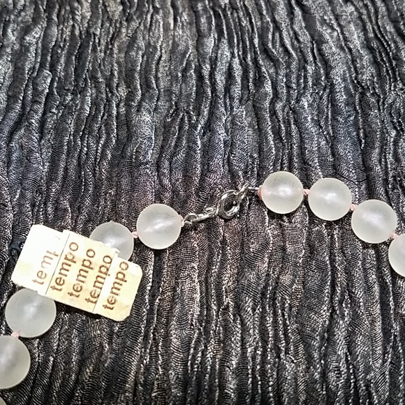 Tempo | Jewelry | Vtg 7s Tempo Plastic Frosted Necklacebracelet | Poshmark